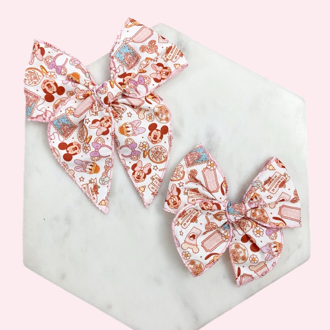 Minnie Mickey Mouse Hair Bow, Disney Bow, Disney Parks Bow, Pink Bow ...