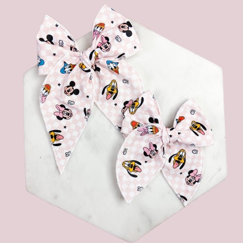 Mickey Minnie Donald Daisy Shaker Hair Bow Disney Bow - Etsy