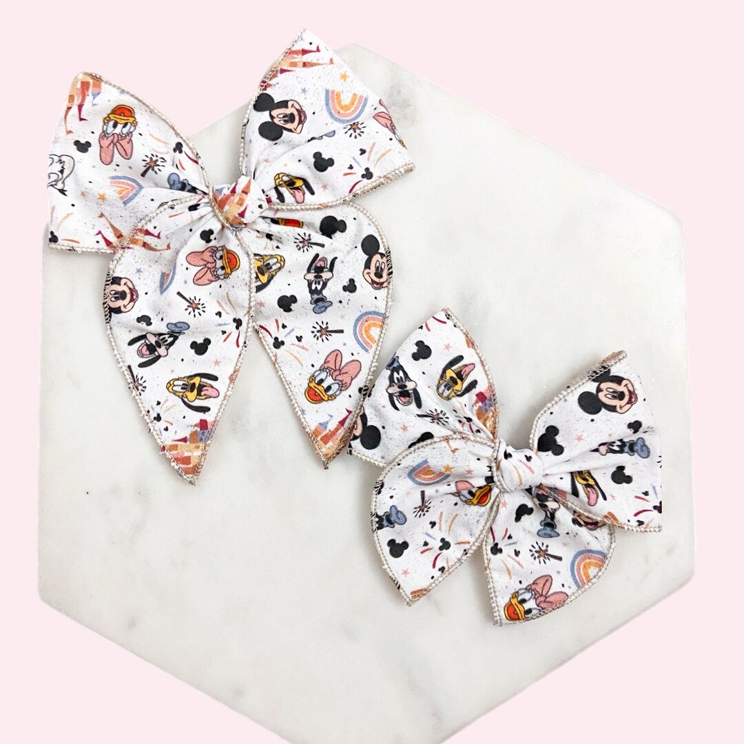 Minnie Mickey Mouse Hair Bow, Disney Bow, Disney Parks Bow, Pink Bow ...