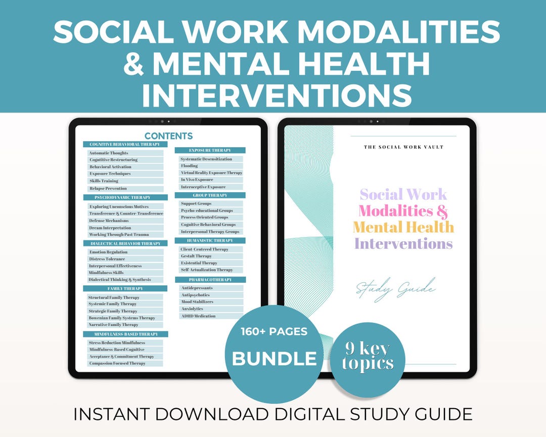 Modalities in Social Work, Psychology, Therapy, Counseling BUNDLE ...