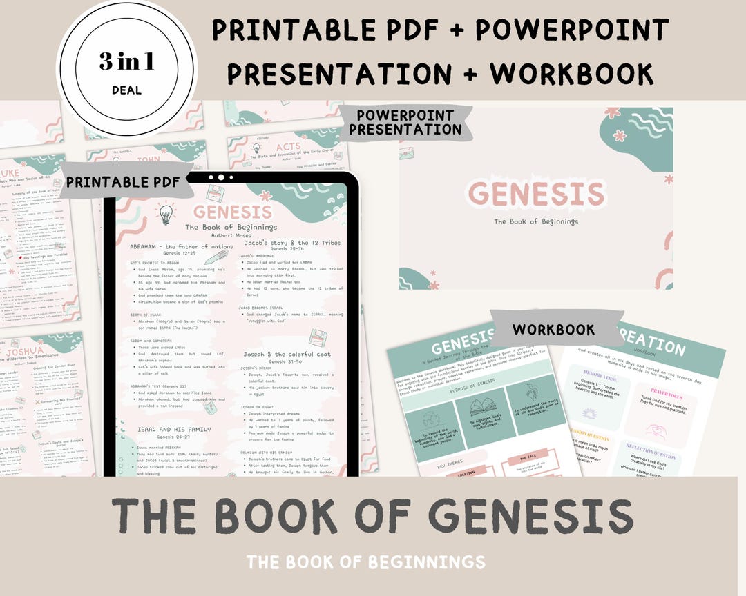 GENESIS Book Summary, Genesis Powerpoint Presentation, Genesis Workbook ...