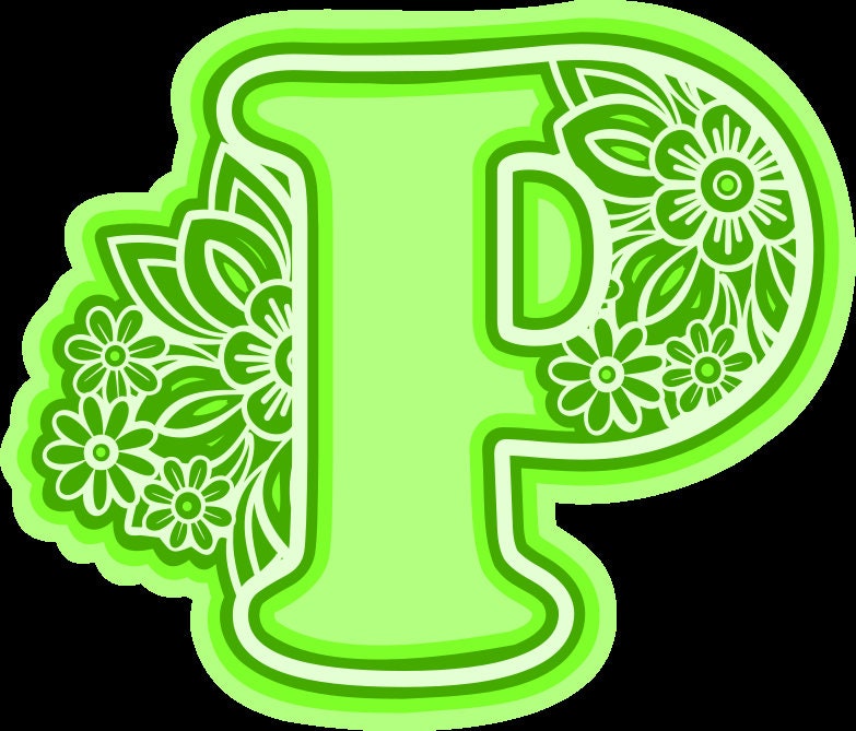 3D Layered Alphabet Set A to Z, 3D Layered SVG Letters, Multilayer ...