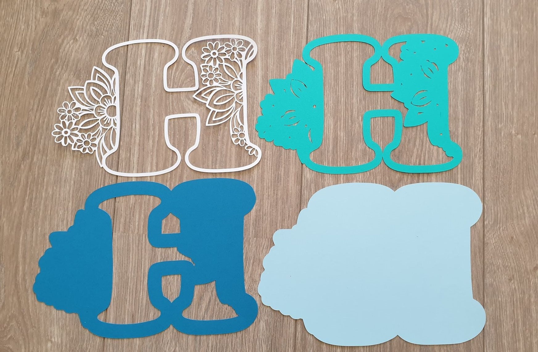 3D Layered Alphabet Set A to Z, 3D Layered SVG Letters, Multilayer ...