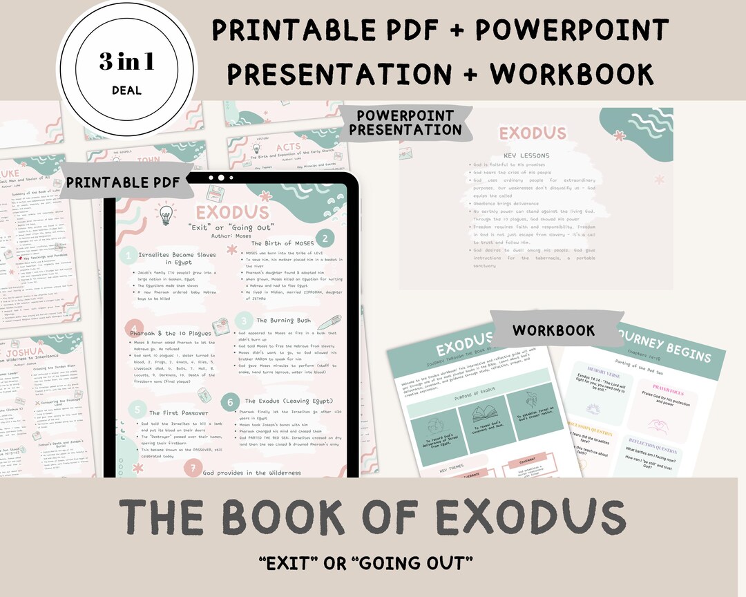 Exodus Book Summary, Exodus Powerpoint Presentation, Exodus Workbook ...