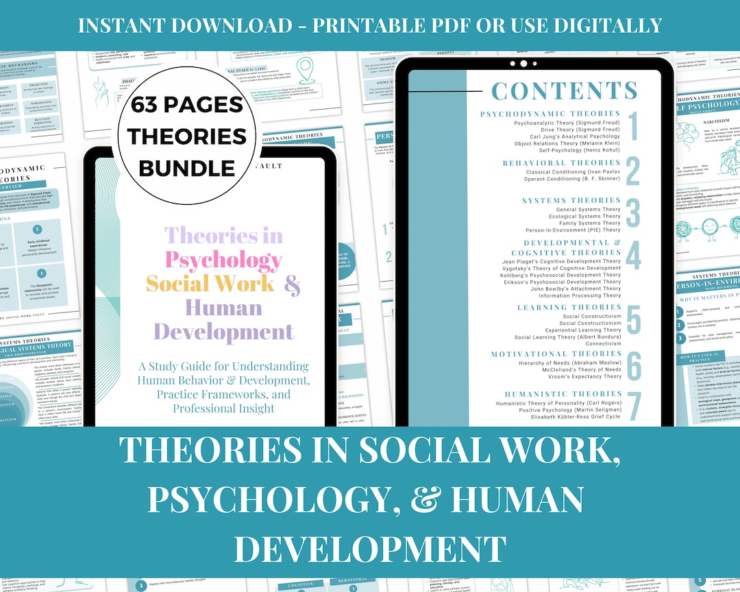Theories in Social Work Study Notes, Psychology Theories, Mental Health ...