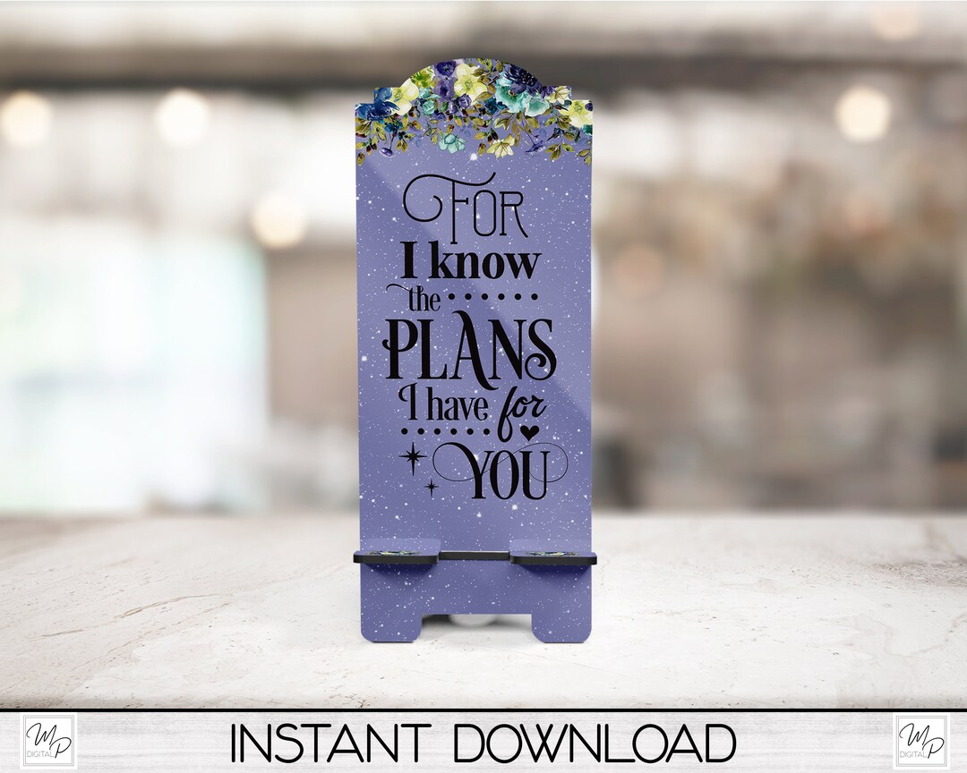 Christian Bible Verse Cell Phone Stand PNG for Sublimation Design ...