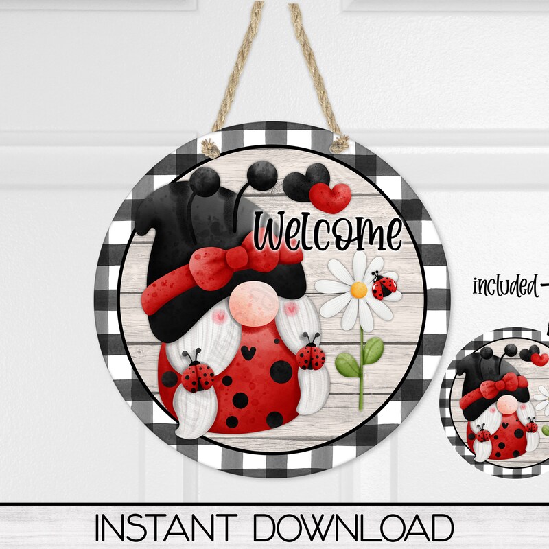 Ladybug Welcome Sign - Etsy