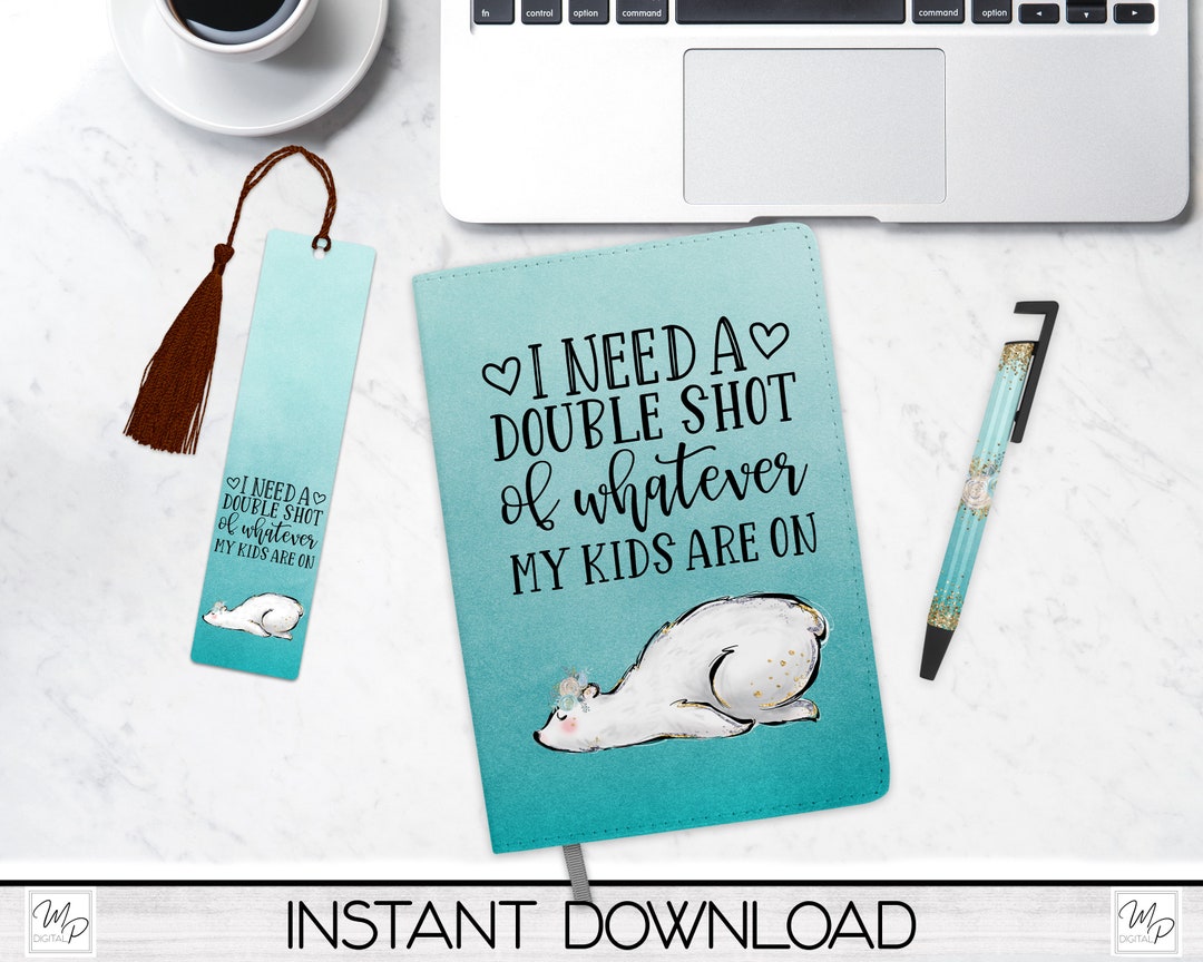 Funny Mom Journal Desk Set PNG Sublimation Design - Includes Journal ...