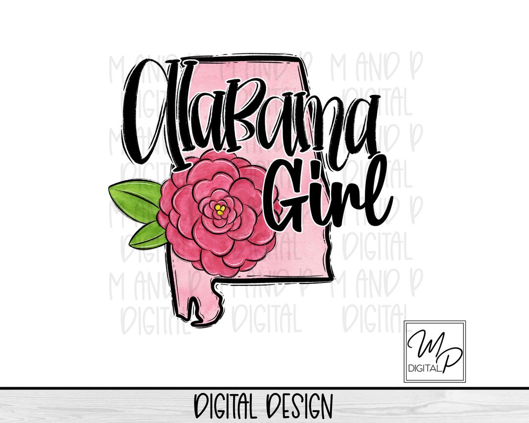 Alabama Girl PNG Sublimation Design for Shirt or Mug, Digital Design ...