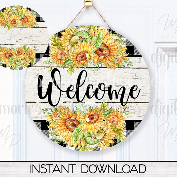 Sunflower Door Hanger - Etsy