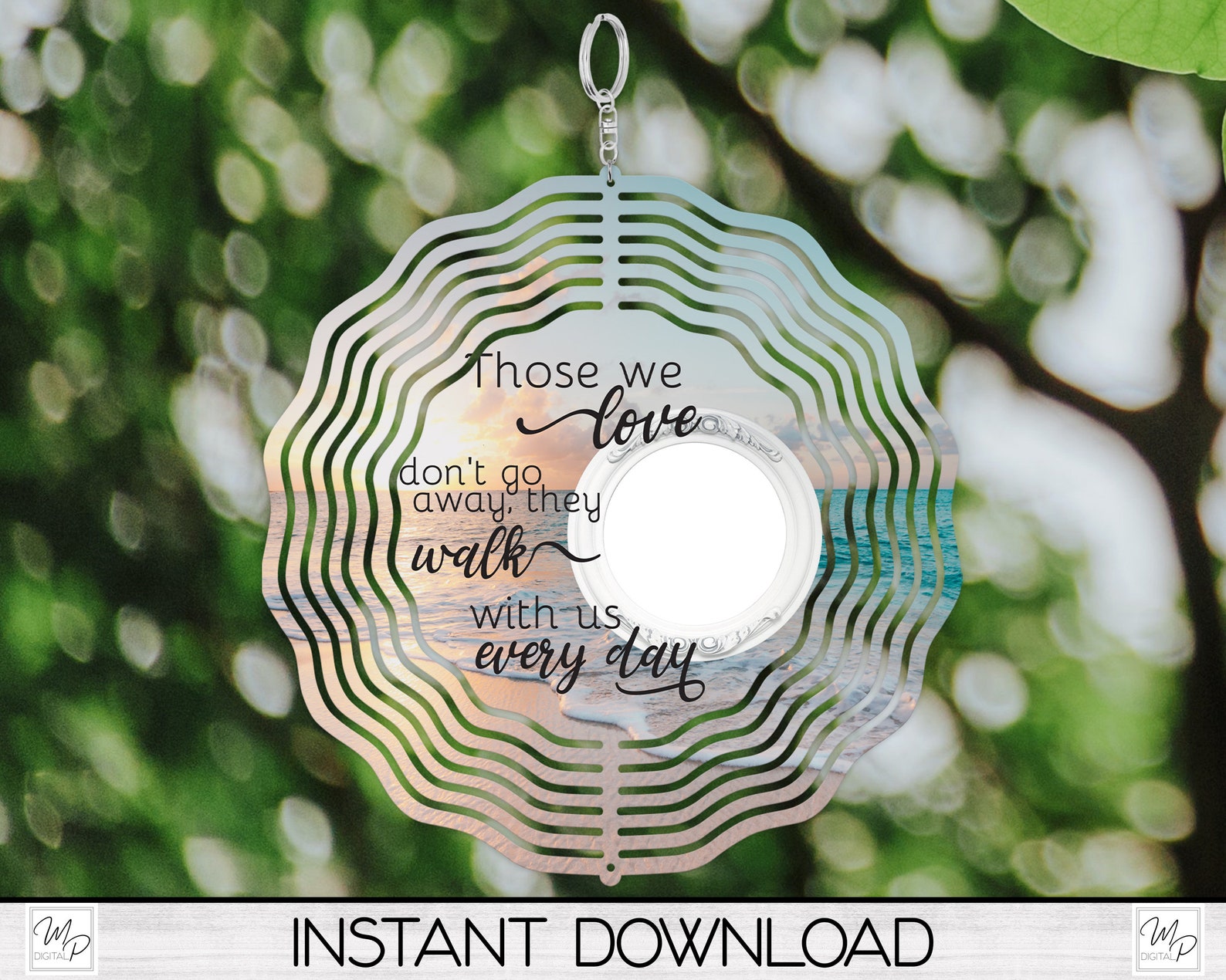 Memorial Spinner PNG Design for Sublimation, Garden Spinner Design ...