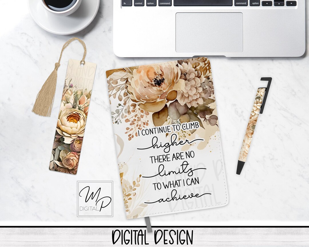 Inspirational Writing Journal - Desk Set PNG Sublimation Journal Design ...