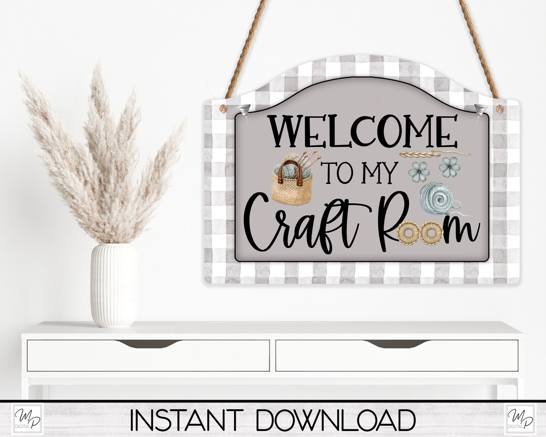 Crafter Round Top Sign PNG Design for Sublimation, Welcome to My ...