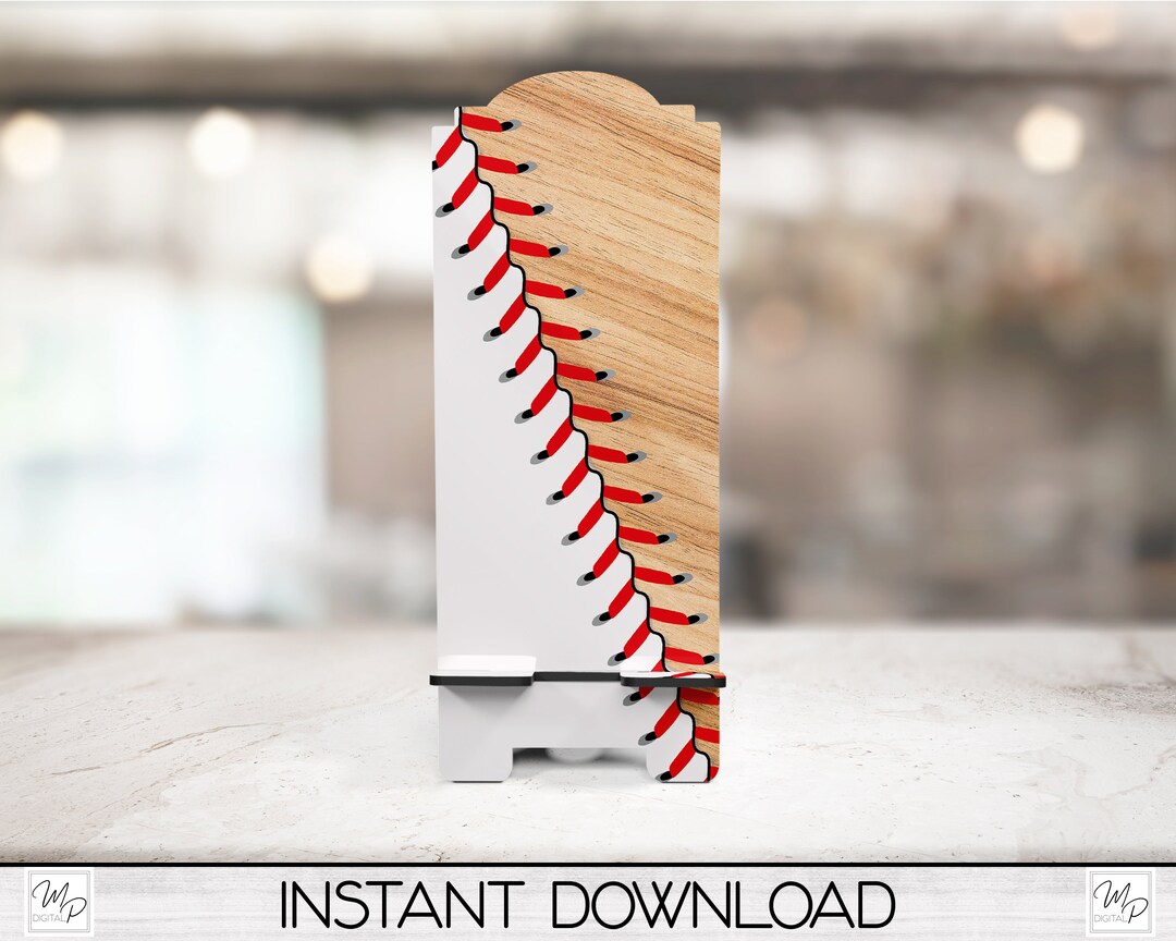 Baseball Cell Phone Stand PNG for Sublimation Design, Phone Holder ...