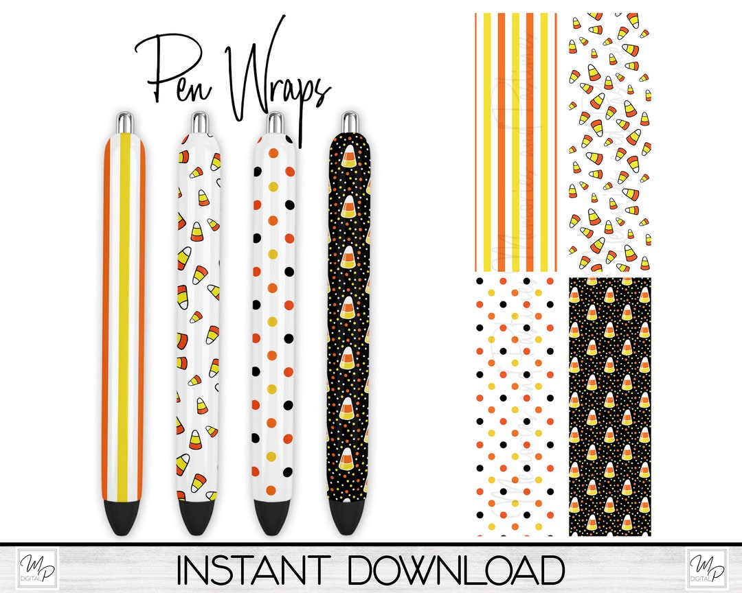Halloween Candy Corn Epoxy Pen Wrap Digital PNG Design for Waterslides ...
