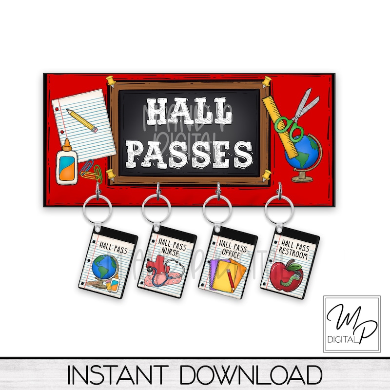 Teacher Hall Pass Svg - Etsy