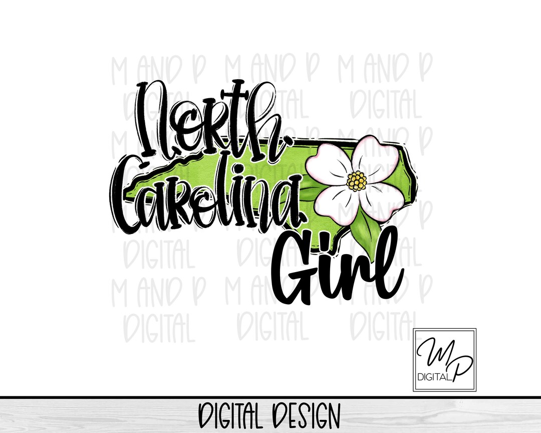 North Carolina Girl PNG Sublimation Design for Shirt or Mug, Digital ...