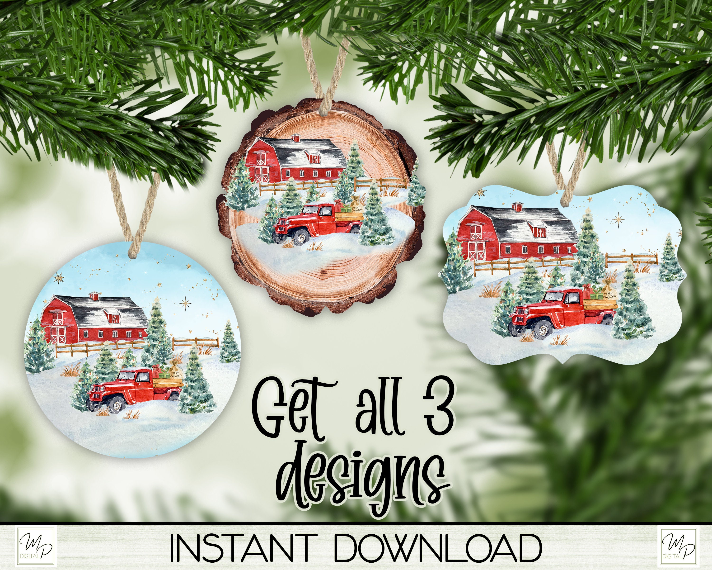 Christmas Ornament PNG for Sublimation Tree Ornament Design - Etsy