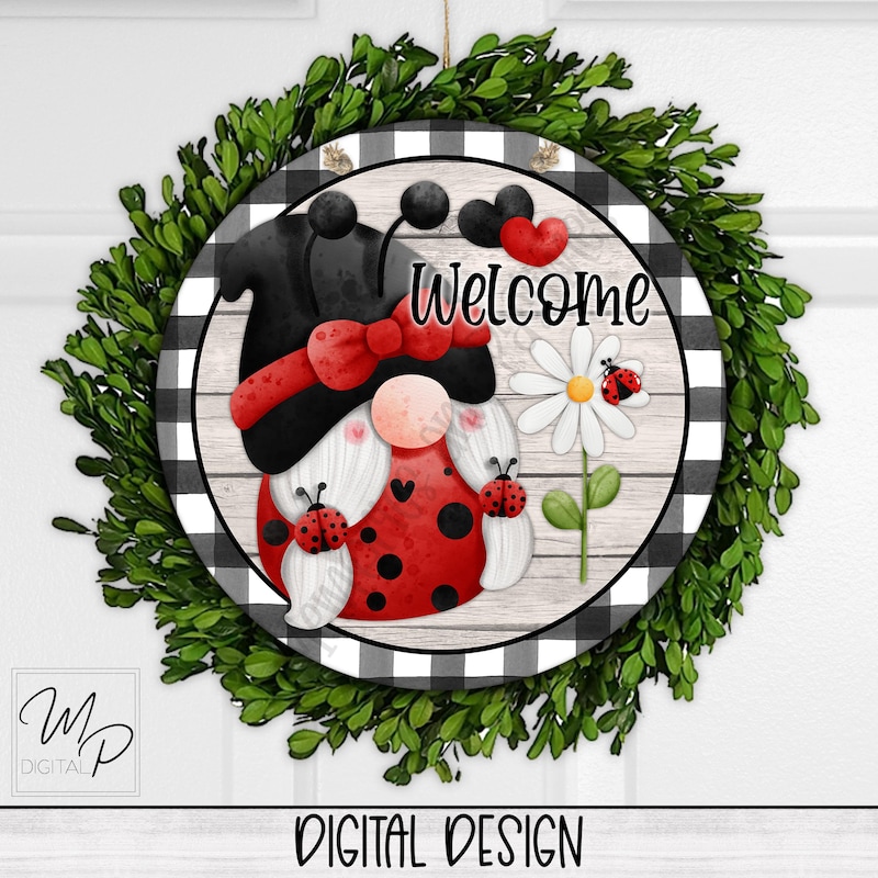 Ladybug Welcome Sign - Etsy