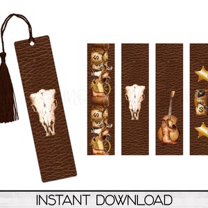 Western Cowboy Bookmark PNG for Sublimation, Bookmark for Men ...