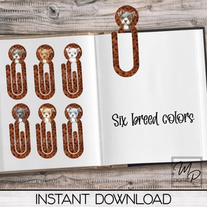 6 Breed Colors American Pit Bull Bookmark Clip PNG Sublimation Design ...