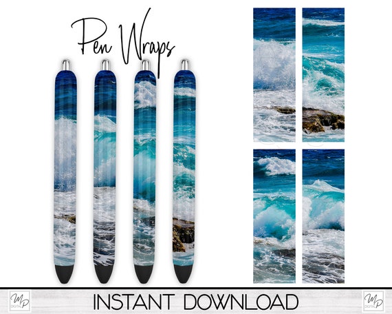 Ocean Epoxy Pen Wrap PNG Design Digital Download Ink Pen Wrap - Etsy
