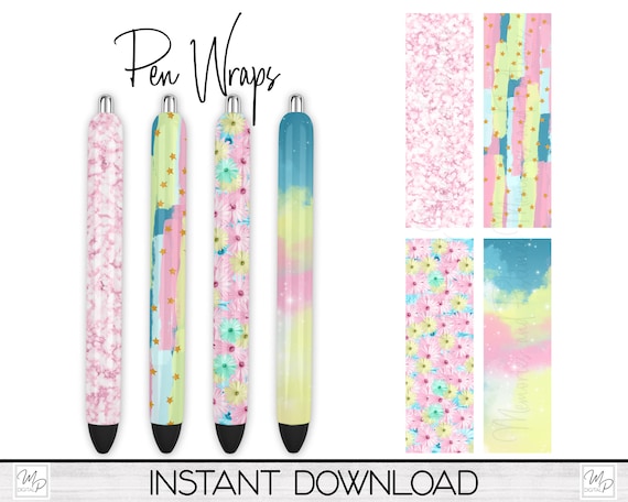 Spring Epoxy Pen Wrap Design Waterslide Digital Download - Etsy