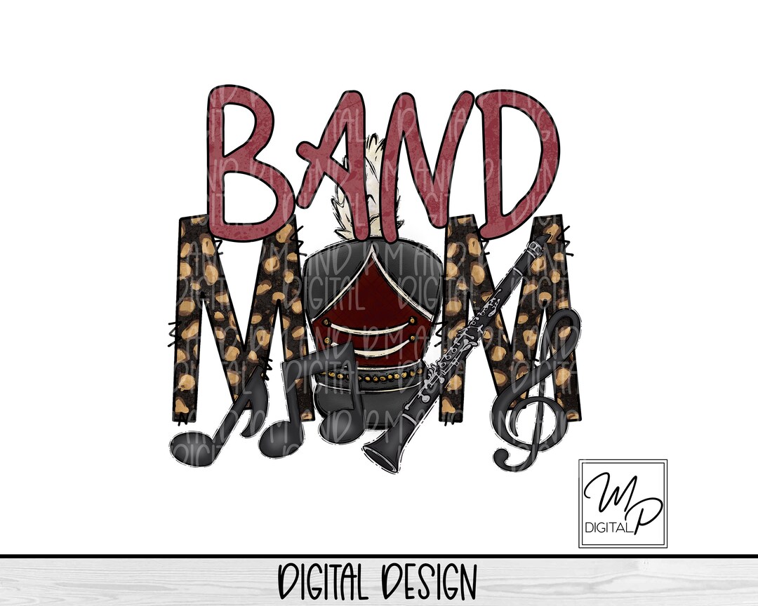Maroon Clarinet Band Mom PNG, Sports Sublimation PNG Design for Shirt ...