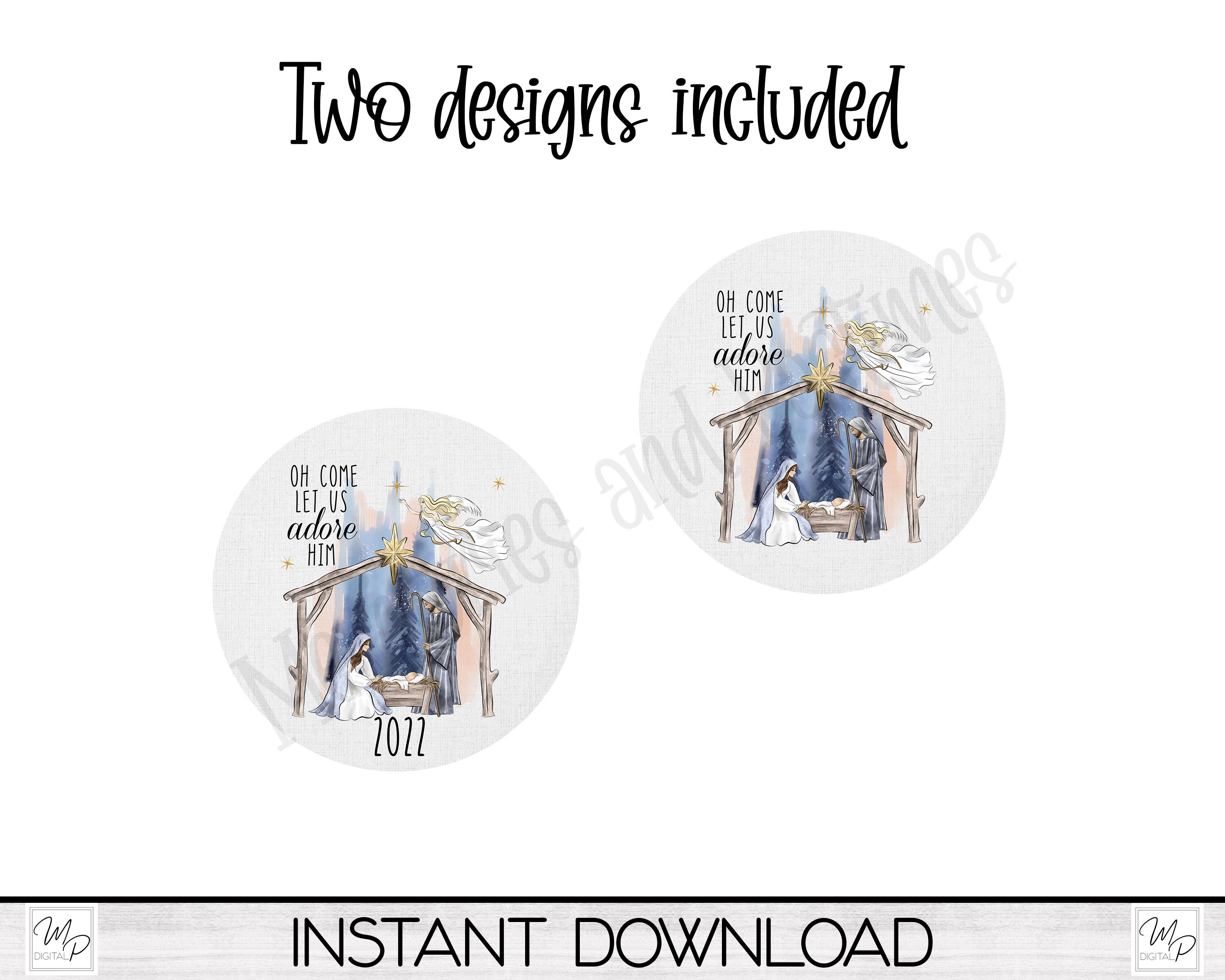 Round Christian Christmas Ornament PNG for Sublimation Round - Etsy