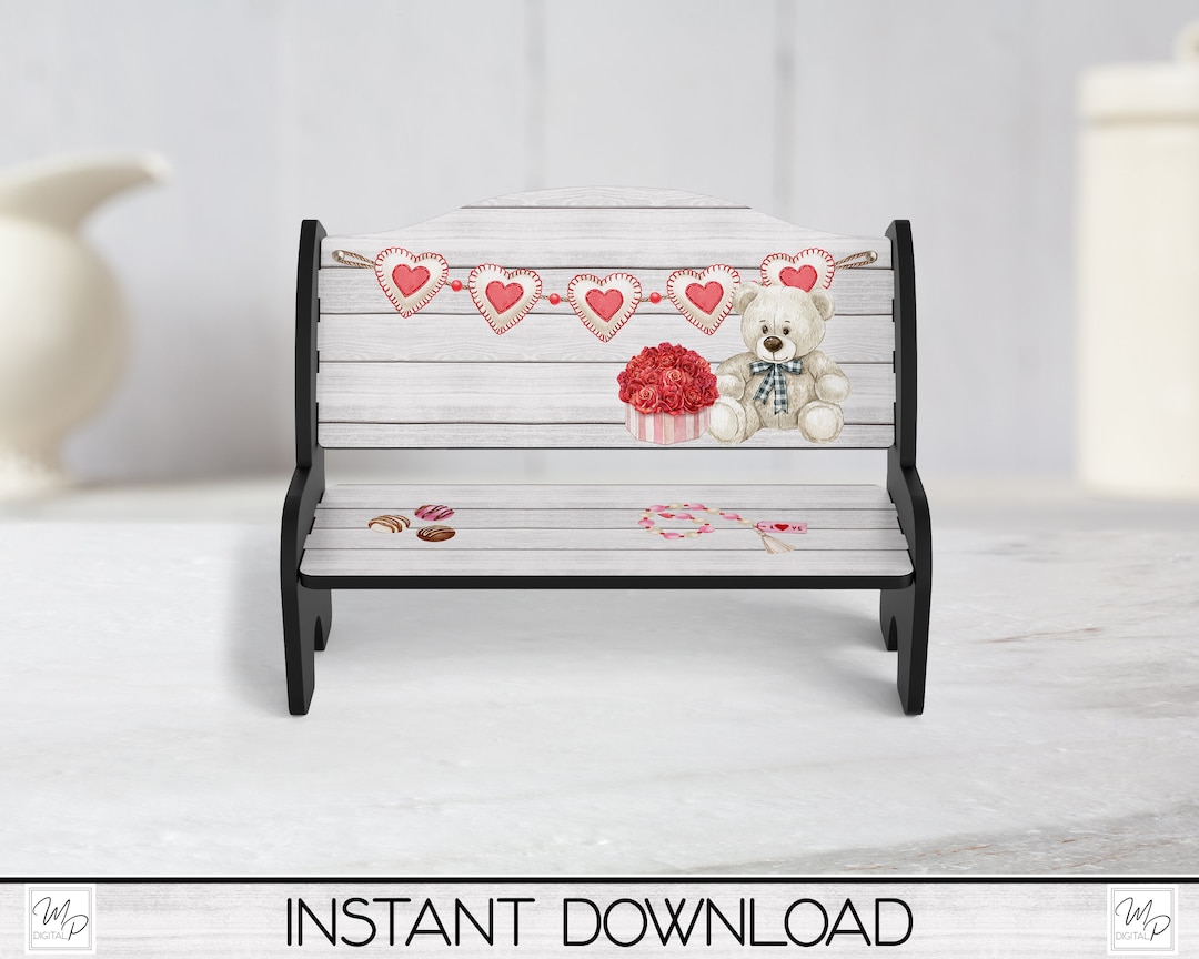Valentine's Day Bench PNG for Sublimation, Sublimation Design for ...