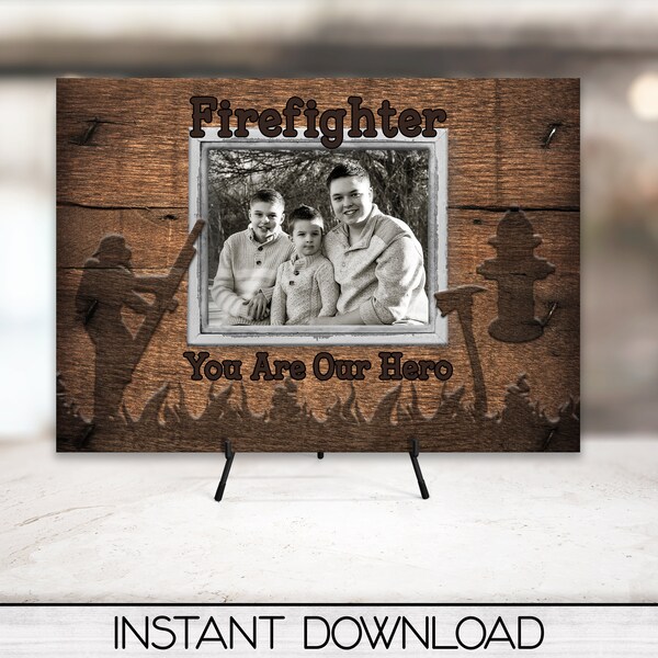 Firefighter Photo Frame - Etsy