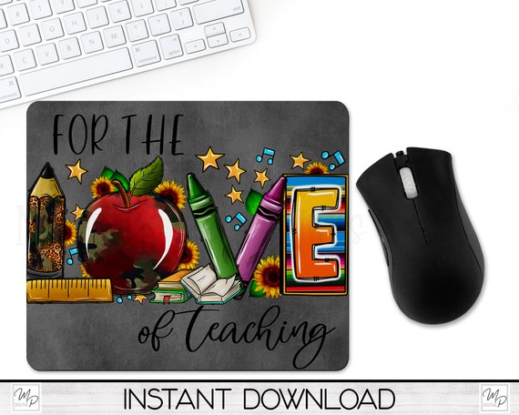 Teacher Mouse Pad PNG for Sublimation Digital Download for - Etsy
