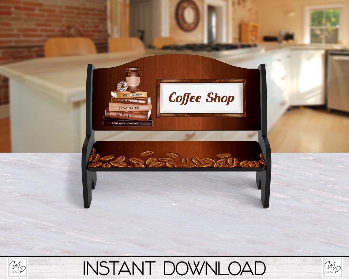 Coffee Bench PNG for Sublimation Bench Sublimation Design for - Etsy