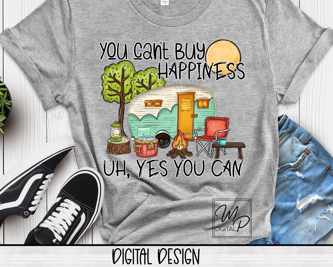 Camping RV Camper Sublimation Design, Hand Drawn PNG File Digital ...