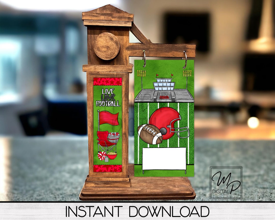 Red Football Team Spirit PNG Sublimation Design for Interchangeable ...