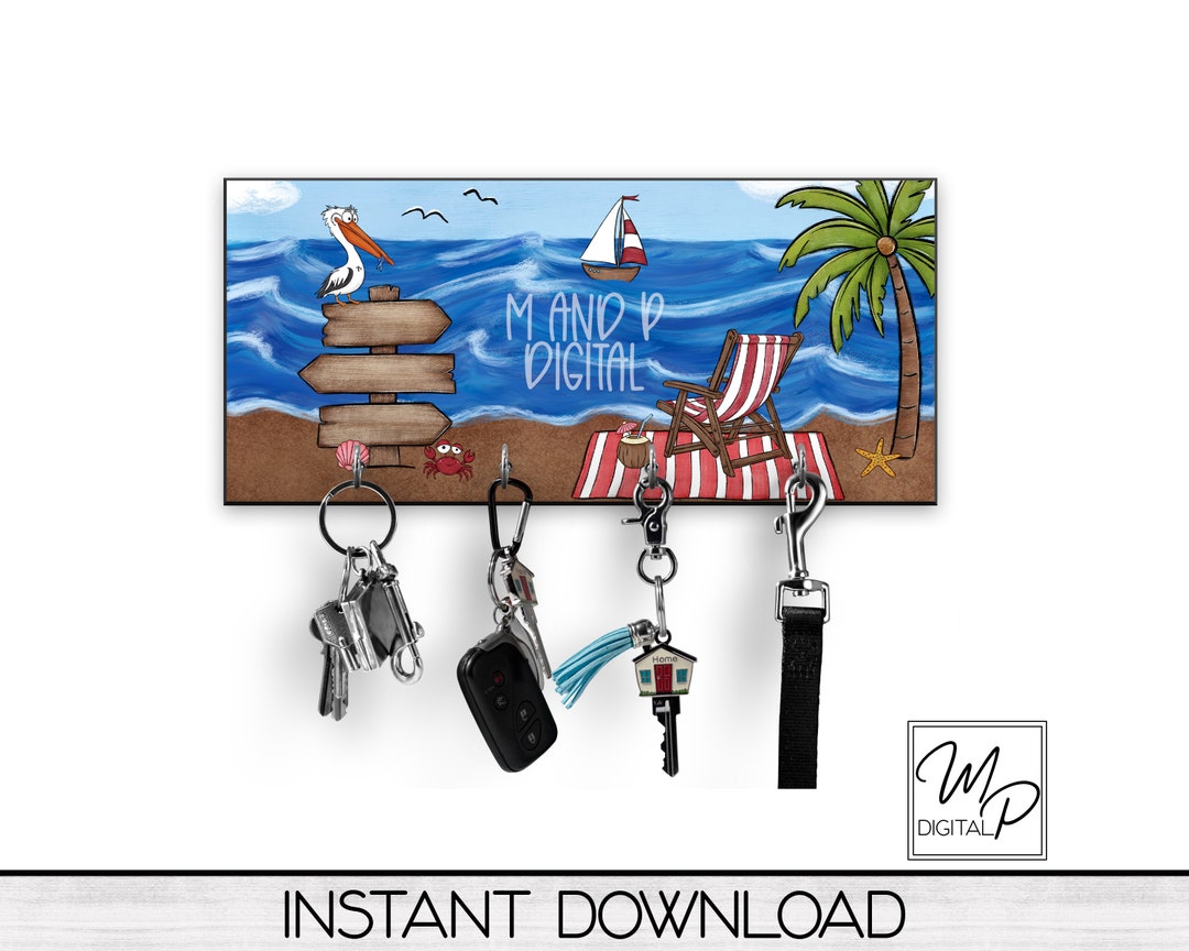 Beach Key Hanger PNG Sublimation Design (digital Download) - Etsy