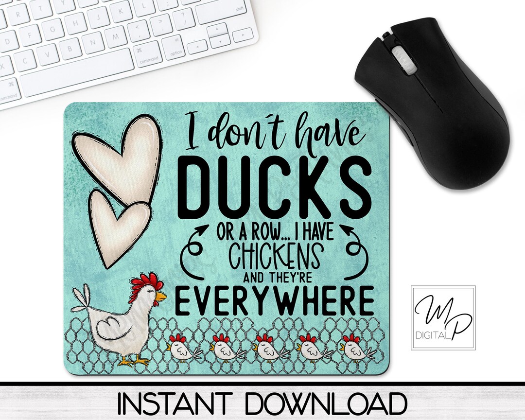 Funny Chicken Mouse Pad PNG for Sublimation Digital Download, Chicken ...