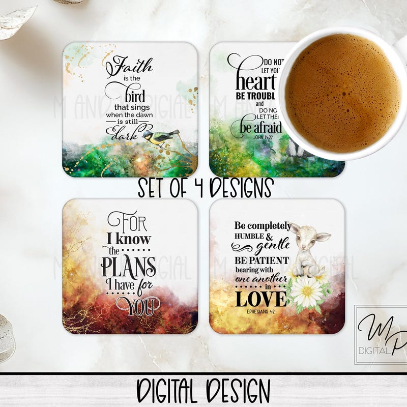 Christian Coffee Coaster - Etsy