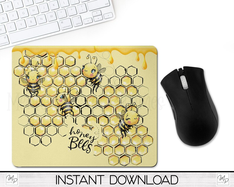 Honey Bee Mouse Pad PNG for Sublimation Digital Download - Etsy