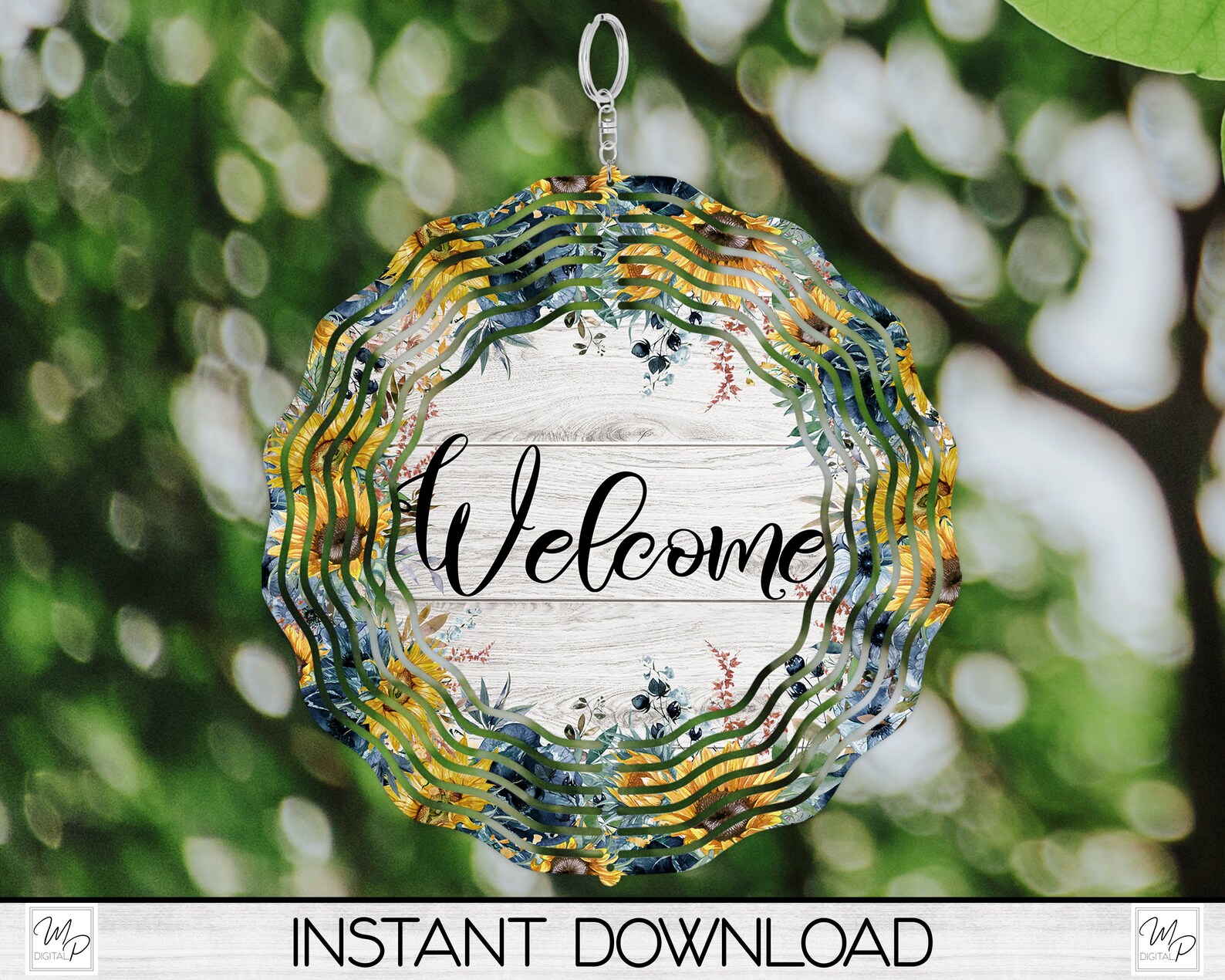 Sunflower Wind Spinner PNG Design for Sublimation Garden - Etsy