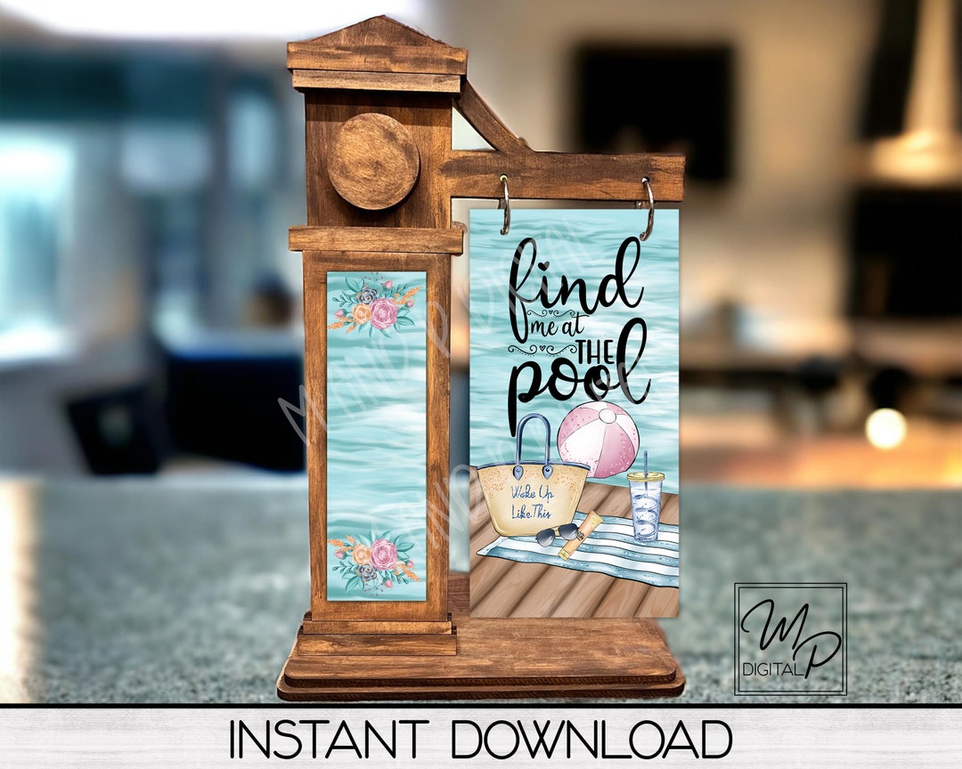 Swimming Pool PNG Sublimation Design for Interchangeable Standing Sign ...