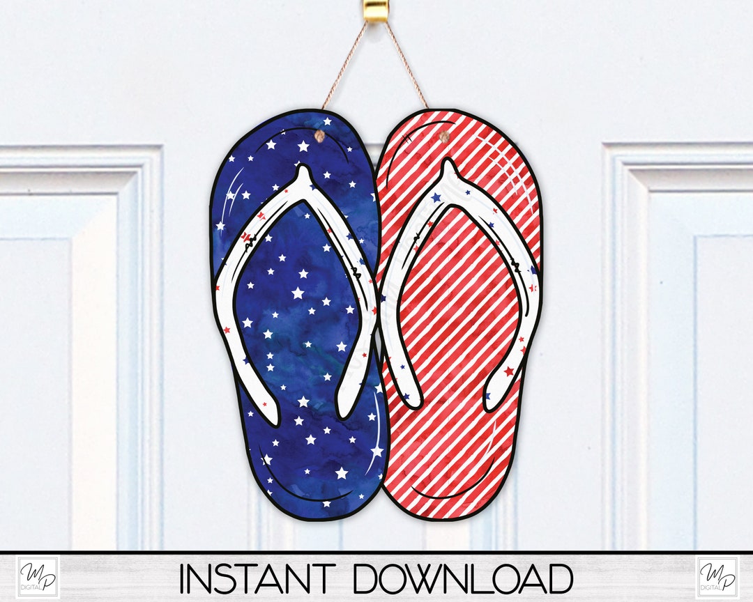 Patriotic Double Flip Flop PNG Design for Sublimation of Signs ...