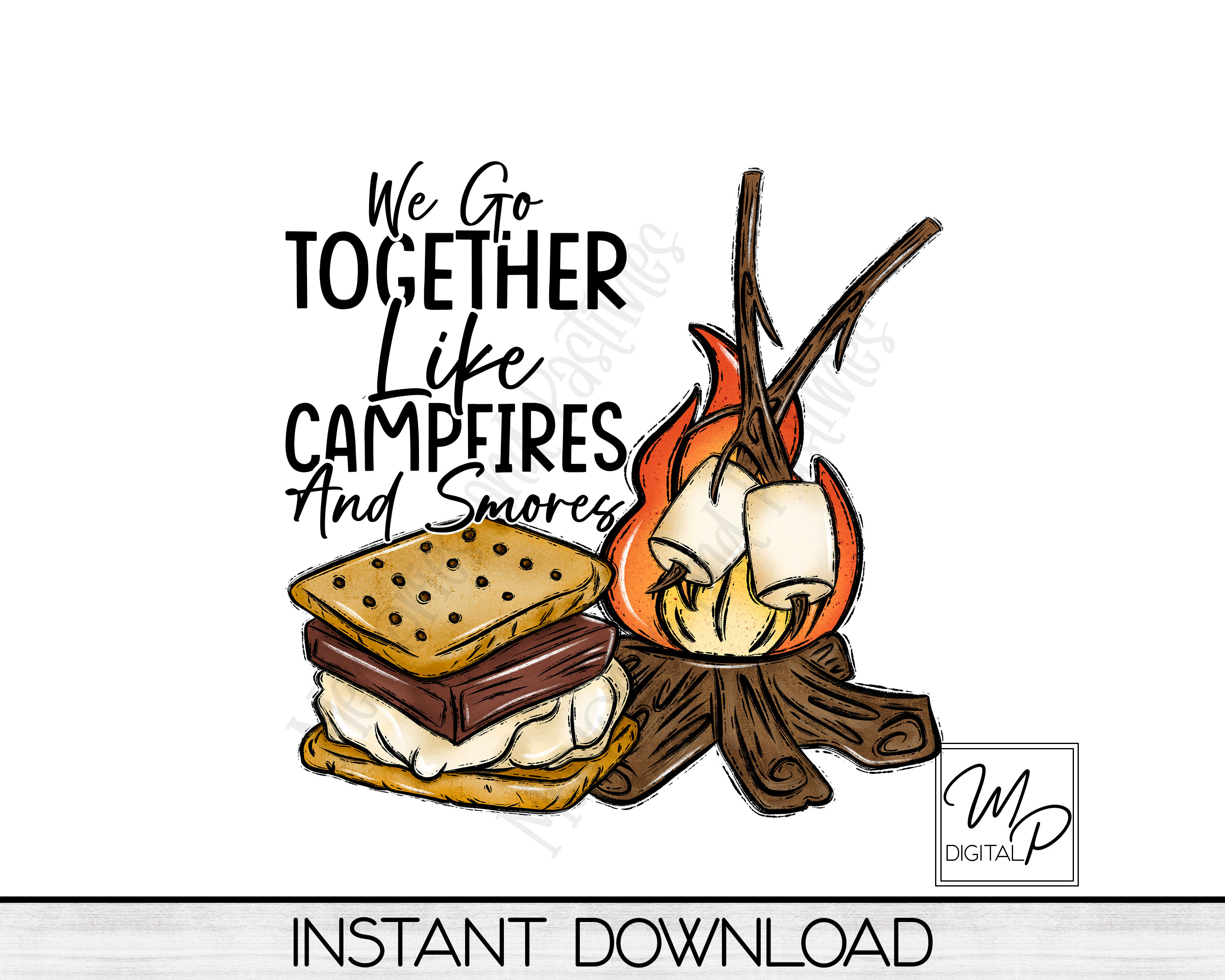 Like Campfires and Smores PNG Clip Art, Camping Sublimation Design ...