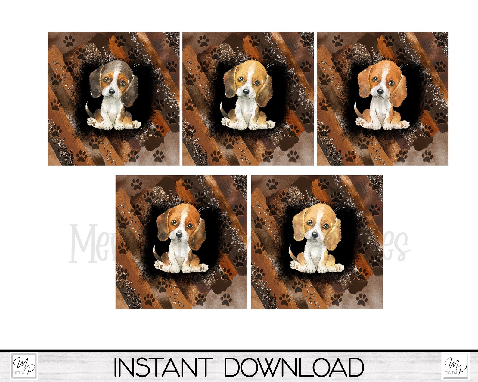 Five Breed Colors Beagle Wind Spinner PNG Design for - Etsy