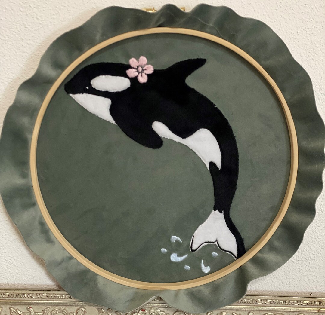 Orca Odina 14x25 Applique Embroidery File - Etsy