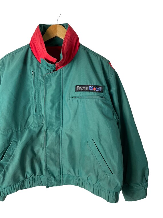 Vintage Team Mobil Jacket Racing Formula One Sport Sp… - Gem