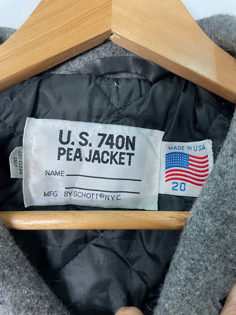 Vintage Schott US 740 Wool Pea Coat Jacket - Etsy