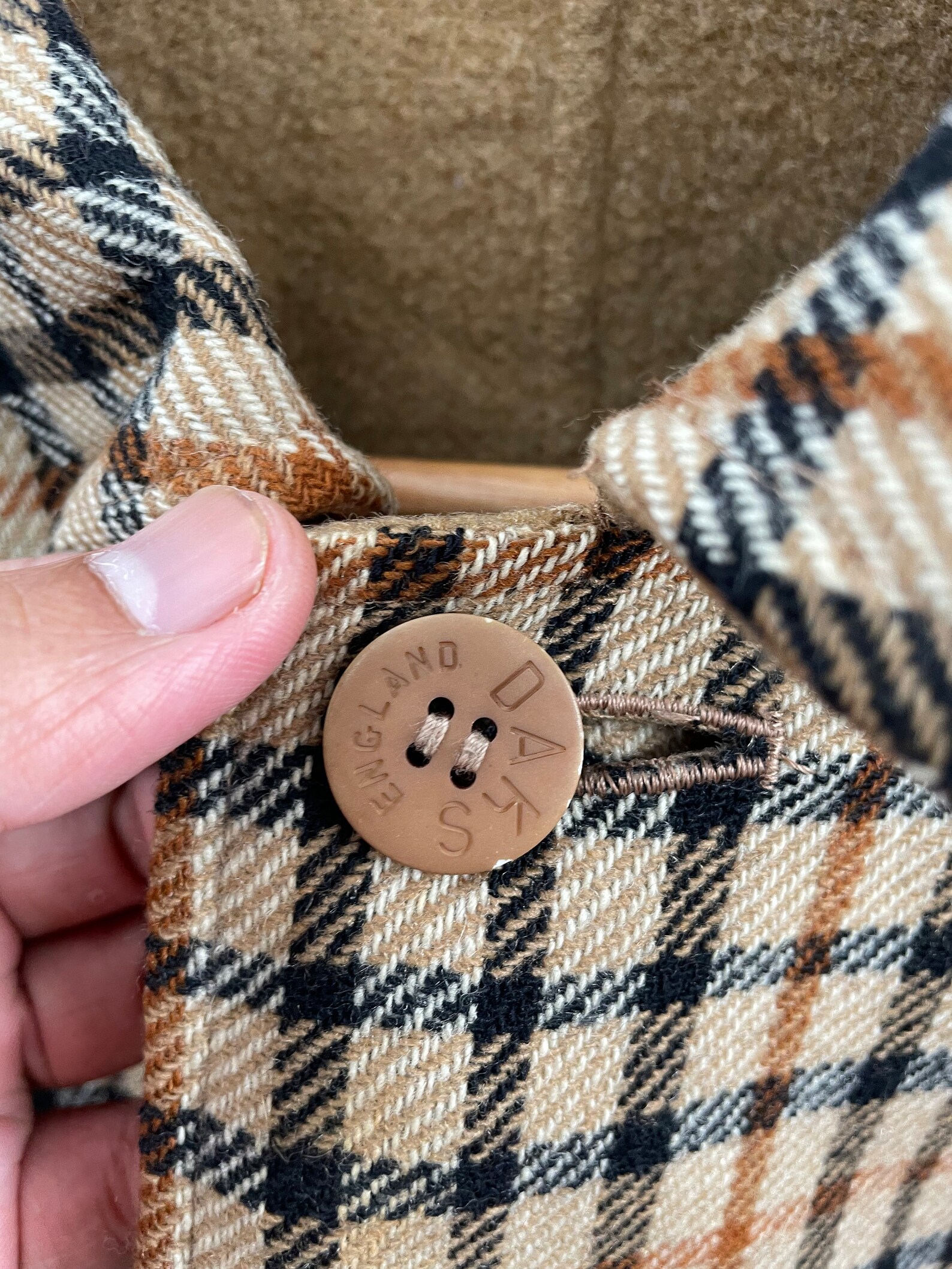 Vintage Daks London Reversible Wool Checkered Coat Jacket - Etsy