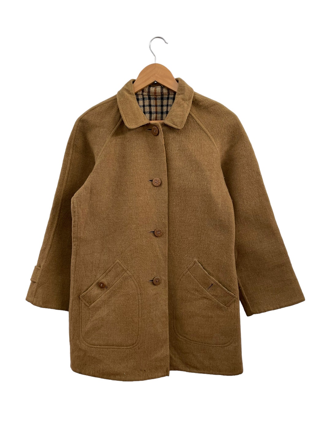 Vintage Daks London Reversible Wool Checkered Coat Jacket - Etsy
