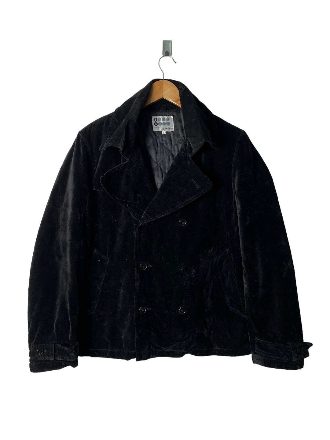 Takeo Kikuchi Japan Designer Velvet Coat Double Collar Jacket ...